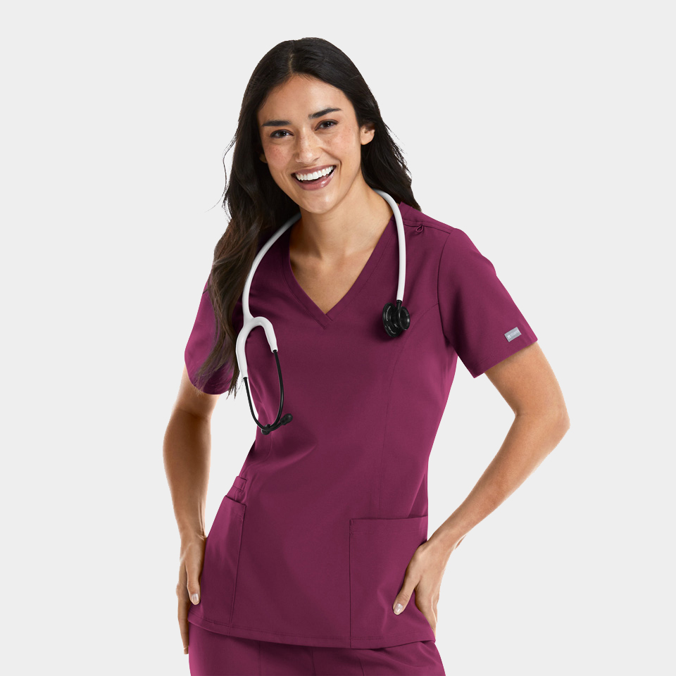 Women's Double V-Neck Top | 5001 - American Discount Uniform